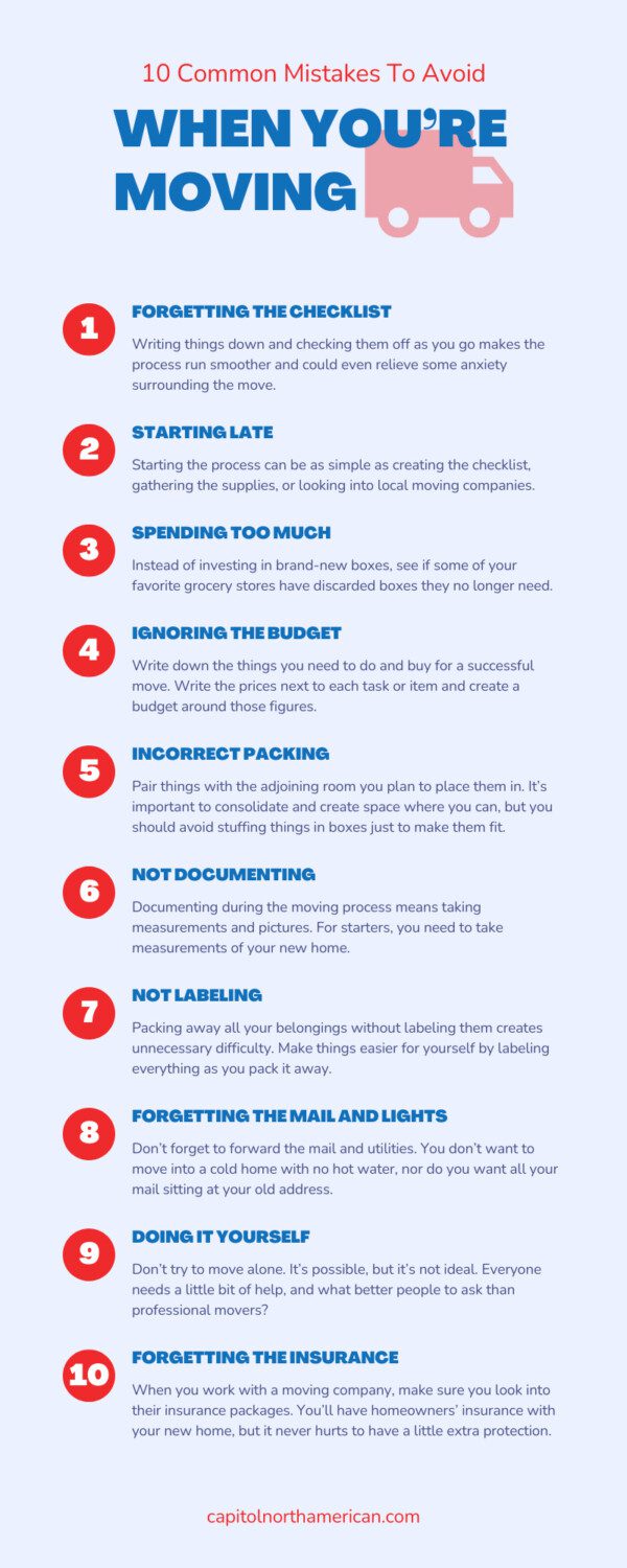 10 Common Mistakes To Avoid When You’re Moving